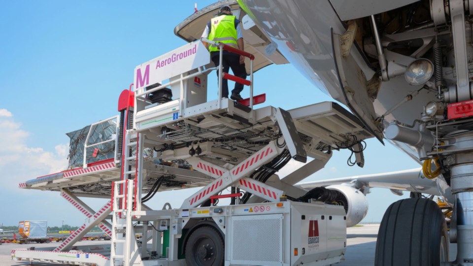 The green freight loader